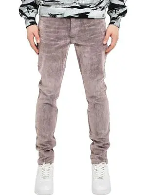 PURPLE BRAND Flock Dipped Skinny Jeans - Purple