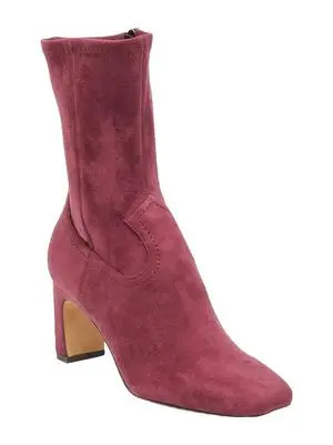 Dolce Vita Roan Block Heel Bootie - Plum Stella Suede