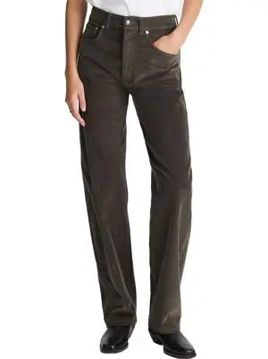 Madewell High Waist Corduroy Balloon Pants - Graphite Green