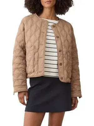 Marine Layer Marina Quilted Liner Jacket - Caramel