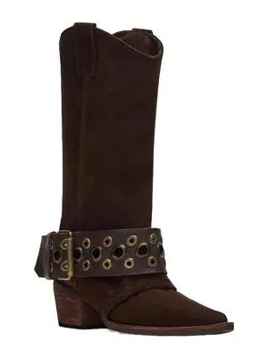Steve Madden Ashwood Tall Boots - Brown Sued