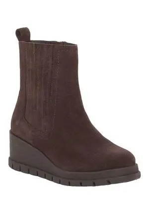 Lucky Brand Platform Wedge Bootie Chocolate
