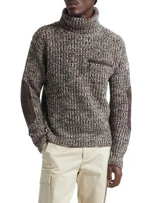 Moncler Marled Turtleneck Sweater - Brown/beige