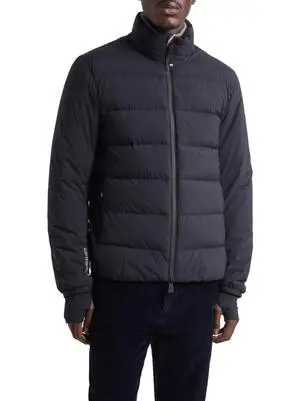Moncler Araripe Mixed Media Down Jacket - Black