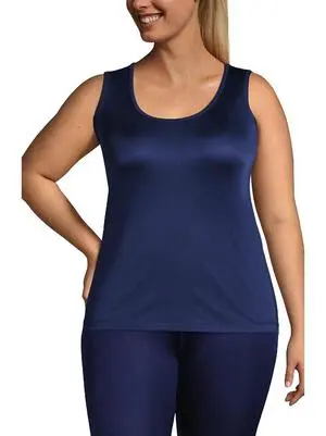 LANDS' END Silk Interlock Thermal Tank Top Base Layer