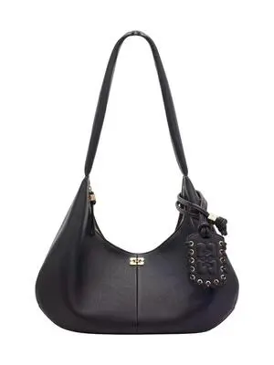 GANNI Medium Hobo Tote Bag - Black