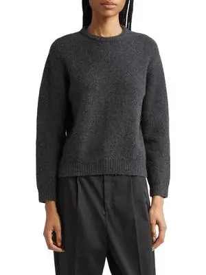 Partow Cashmere And Silk Crewneck Sweater - Dark Grey