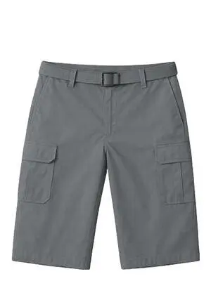 BENBEN Cargo Shorts With Adjustable Belted Waist - Grey