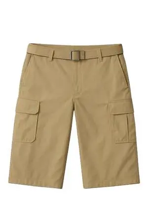 BENBEN Cargo Shorts With Adjustable Belted Waist - Khaki