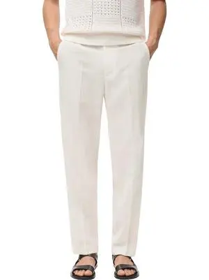 Mango Straight Leg Trousers - Off White