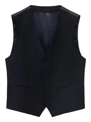 Mango Slim Fit Suit Waistcoat - Navy