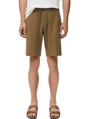 Mango Cotton Bermuda Short - Khaki Green
