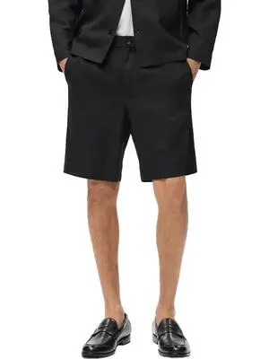 Mango Elastic Waist Shorts - Black