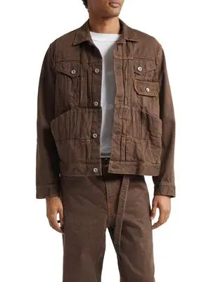 Sacai Denim Trucker Jacket - Brown