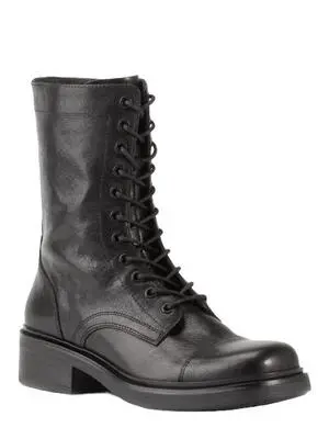 VAGABOND SHOEMAKERS Karlie Leather Lace-up Booties - Black