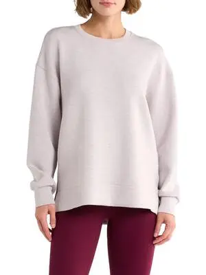 Spanx Air Essentials Brushed Crewneck Top - Luna Heather