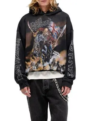REPRESENT Iron Maiden Steed Graphic Hoodie - Stained Black