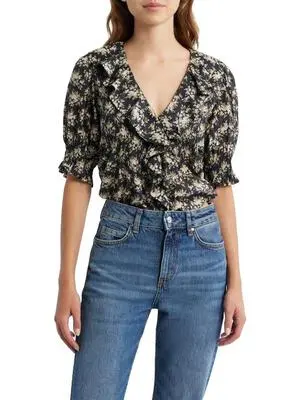 DÔEN Henri Floral Organic Cotton Top - Noire Rosier Floral