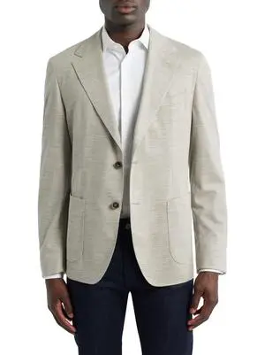 BOSS Regular Fit Wool Sport Coat - Beige/khaki