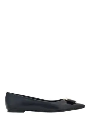 FERRAGAMO Varabow Lambskin Ballerina Sneakers - Black