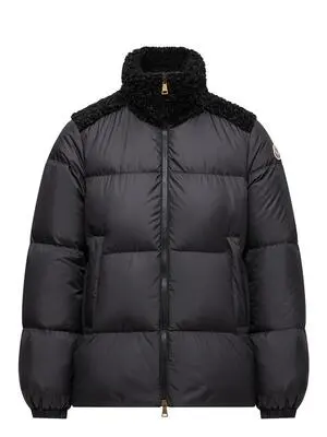 Moncler Esnaie Teddy-trimmed Down Jacket - Black