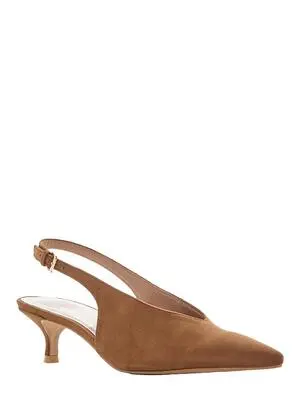 Dolce Vita Alenna Slingback Pumps - Light Brown Suede