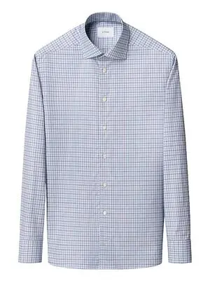 Eton Contemporary Fit Check Shirt - Light Blue