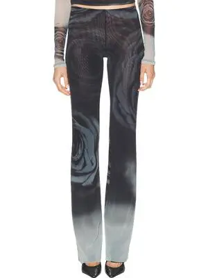 Jean Paul Gaultier Printed Straight Trousers - White  Grey  & Black