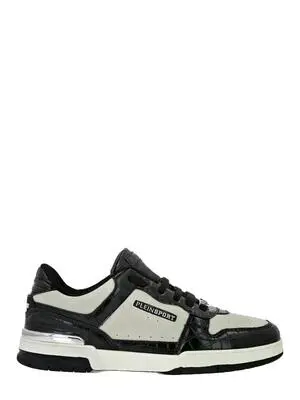 PLEIN SPORT Crocodile-effect Panel Sneakers - Black