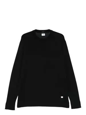 C.P. COMPANY Crew-neck Wool-silk Blend Sweater - Black