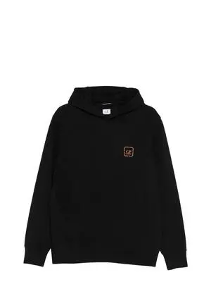 C.P. COMPANY Logo-patch Hoodie - Black