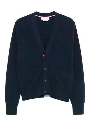 Thom Browne V-neck Silk Cardigan - Blue