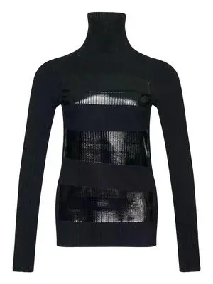 MAISON MARGIELA Ribbed Turtleneck Sweater - Black
