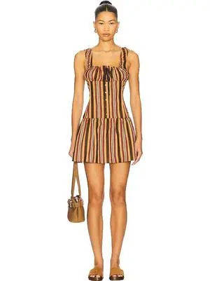 Lioness Heart Shaped Mini Dress - Vintage Stripe