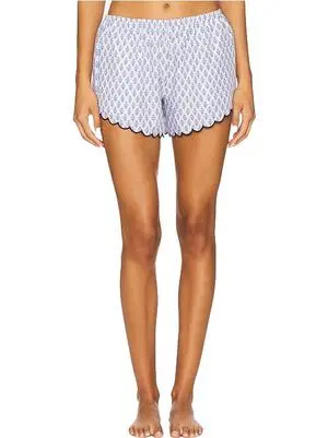 WeWoreWhat Scallop Pajama Short - Baby Blue Multi