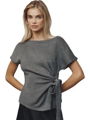 Anthropologie Wrap Top - Grey