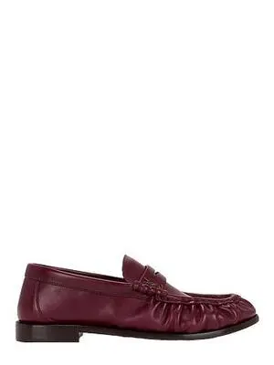 Saint Laurent Leather Loafer Dark Ruby