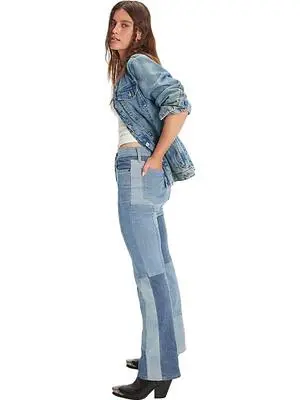 LEVI'S Wedgie Patchwork Bootcut Jeans - Denim On Denim