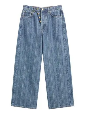 GANNI GANNI Structured Denim Baggy Jeans