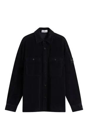 Stone Island Corduroy Overshirt - Navy Blue