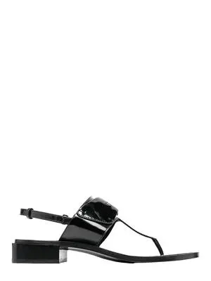 SALVATORE FERRAGAMO Logoplaque Detail Thong Sandals