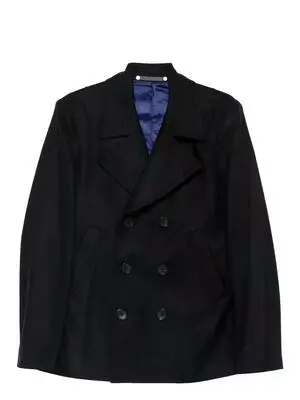 Paul Smith Double-breasted Pea Coat - Black