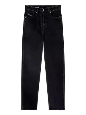 DIESEL High-waisted Straight-leg Jeans - Black