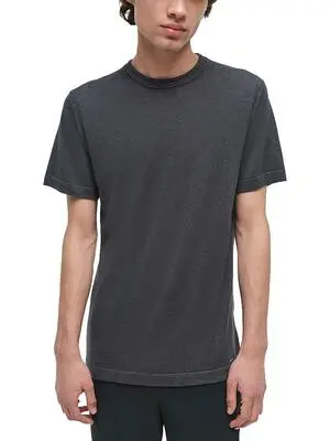 Simkhai Nathan Short Sleeve Luxury Tee - Charcoal Melange