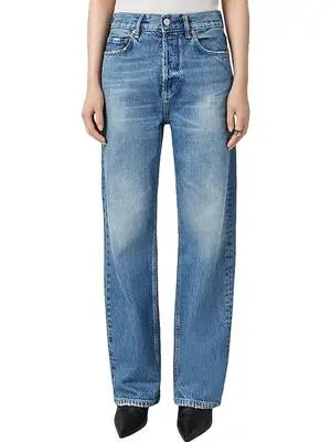 ALLSAINTS Brooklyn High Rise Straight Jeans - Indigo Blue