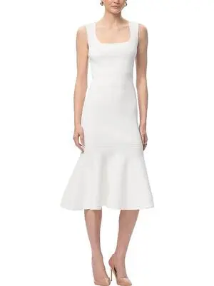 Herve Leger Camille Midi Dress - Alabaster