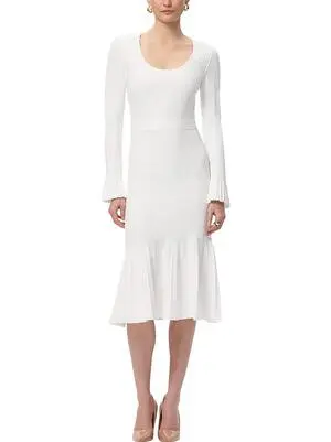 Herve Leger Alena Viscose Knit Dress Alabaster