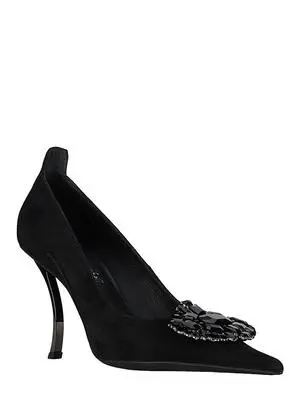 Jeffrey Campbell Parliament Suede Pumps - Black Suede