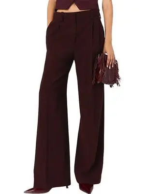 Maje Suit Trousers - Burgundy