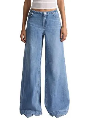 Alice + Olivia Slay Low Rise Wide Leg Jeans - Celine Vintage